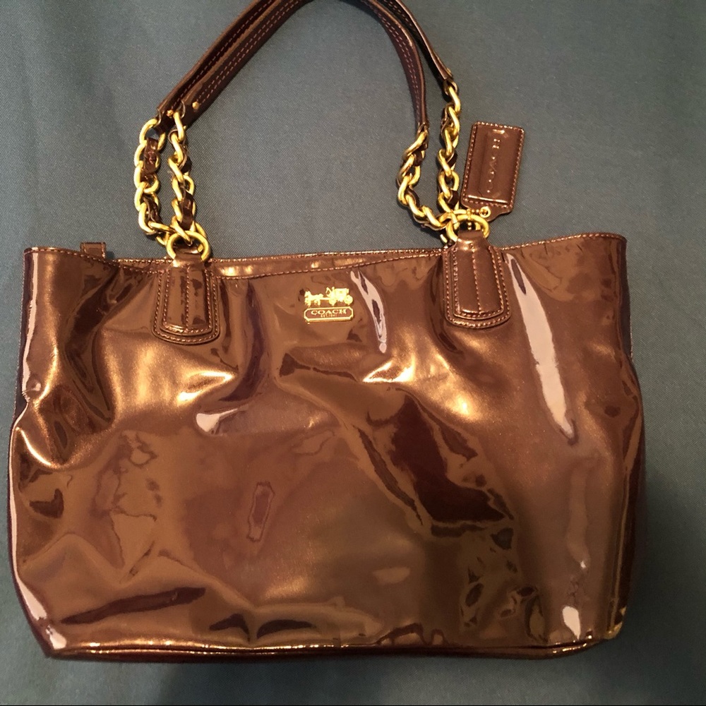 Plum Color Coach Purse - Gem